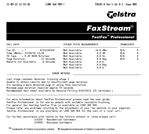 Fax test number = 1300 368 909 - Health IT